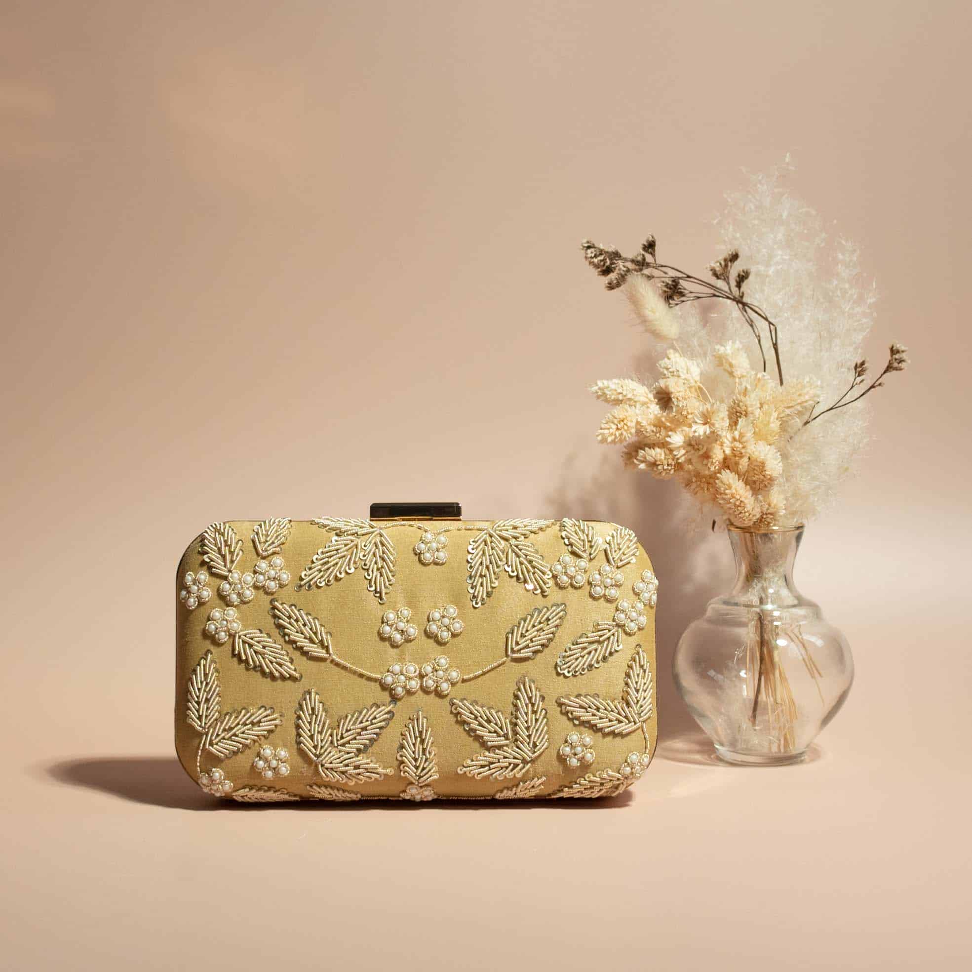 PRE-ORDER - CHAYA Clutch (Gold) – Atiya Choudhury